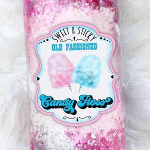 Candy Floss Label PNG | Cotton Candy Sublimation | Tumbler Label Design ...