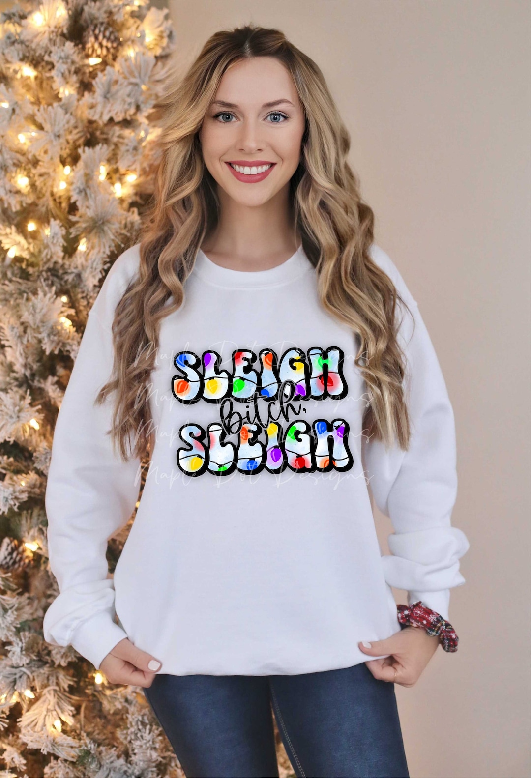 Sleigh B*tch Sleigh PNG | Adult Language Christmas Decal | Christmas ...