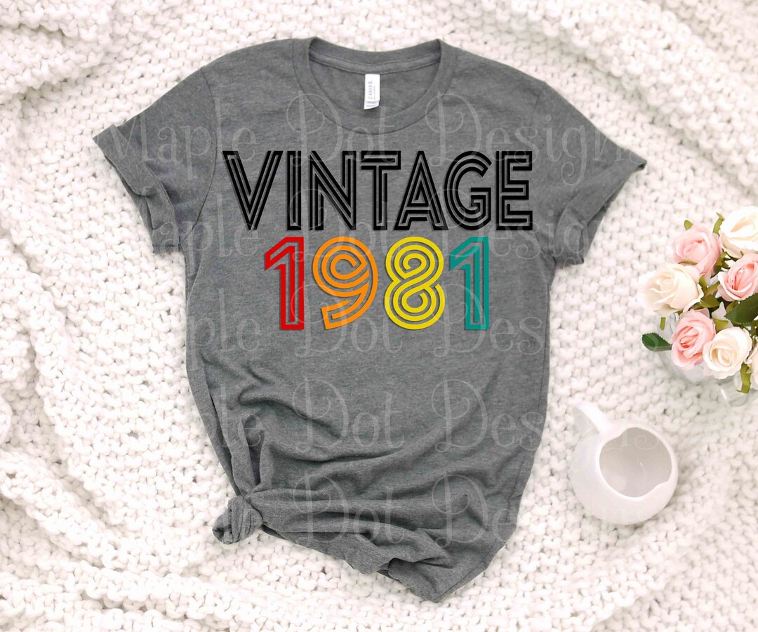 Vintage 1981 Svg, Vintage Birthday Svg, Vintage Svg, 40th Birthday Svg ...