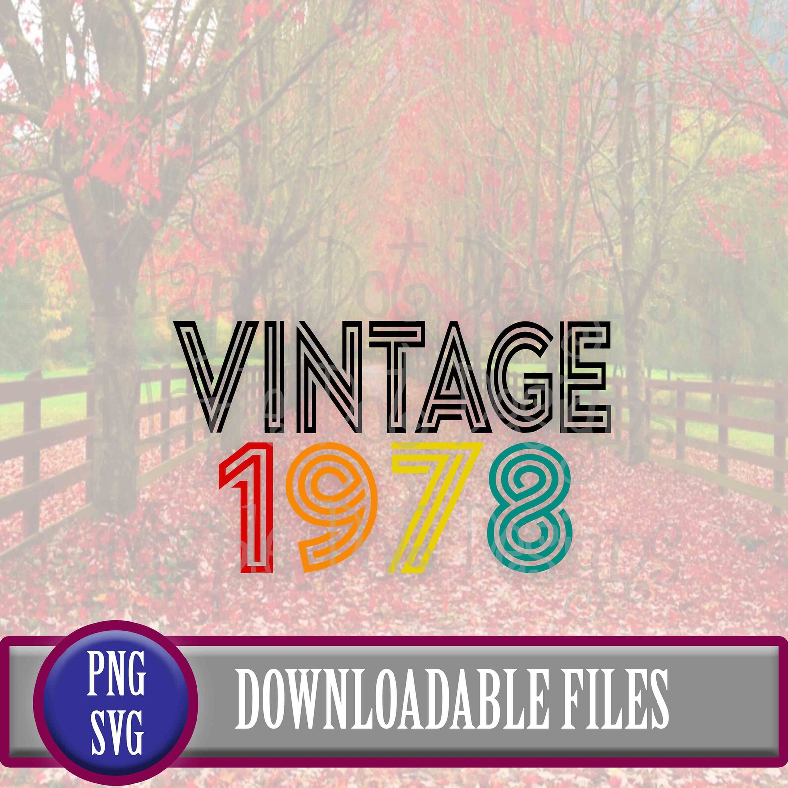 Vintage 1978 Svg, Vintage Birthday Svg, Vintage Svg, 40th Birthday Svg ...