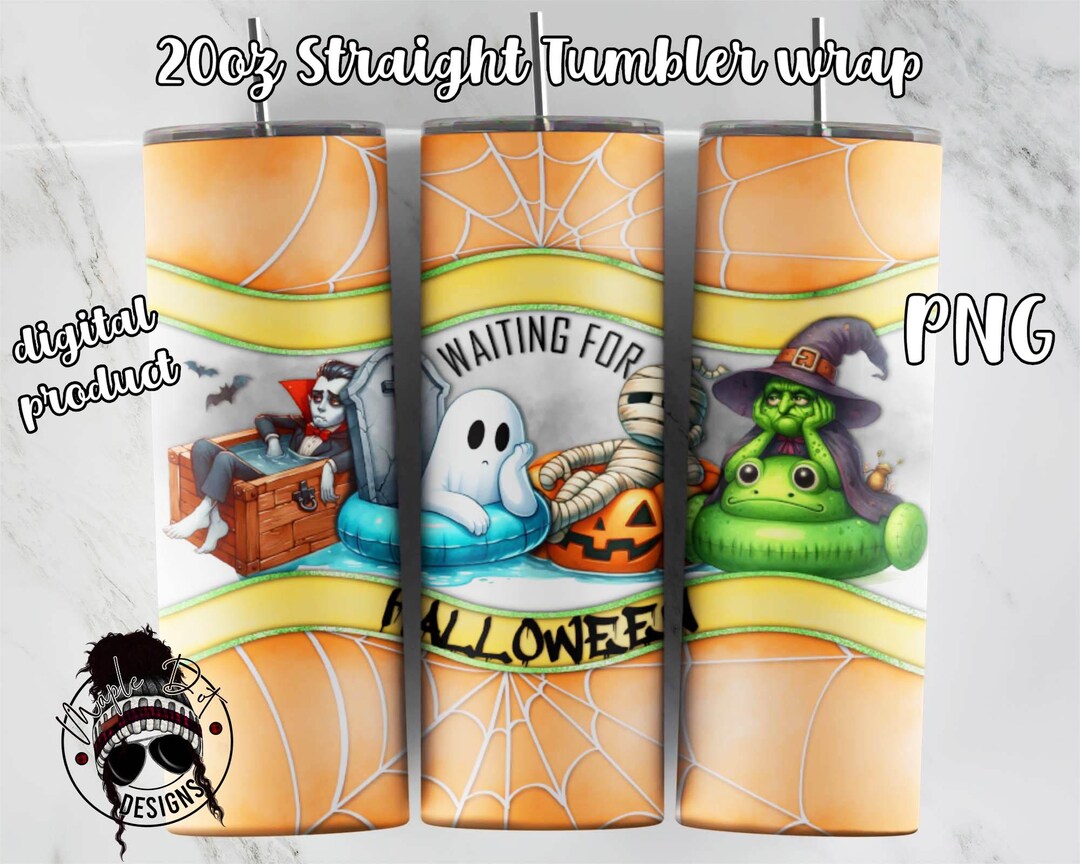 Waiting for Halloween Tumbler | Halloween Sublimation Design ...