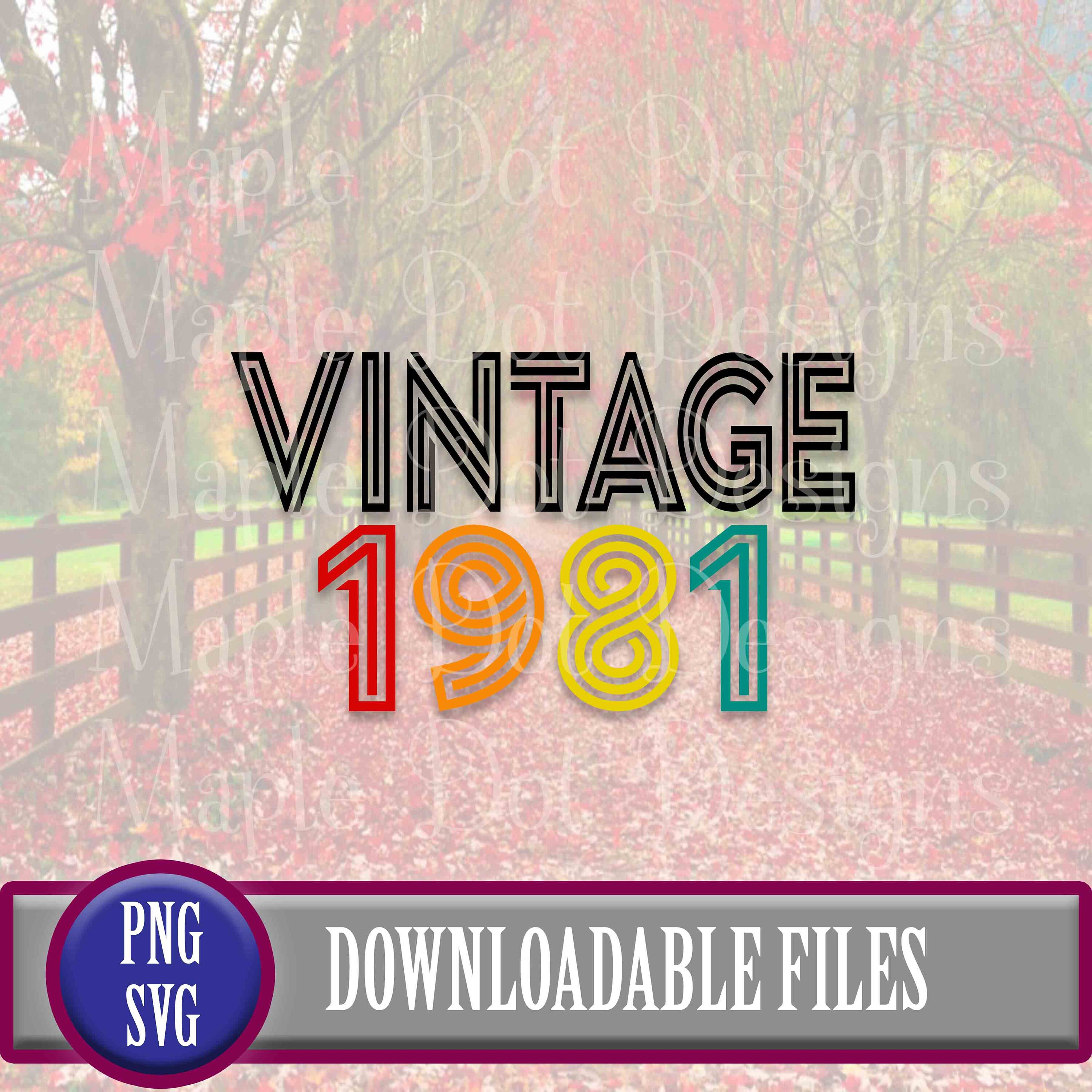 Vintage 1981 Svg, Vintage Birthday Svg, Vintage Svg, 40th Birthday Svg ...
