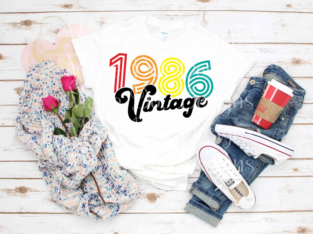 Vintage 1986 Svg / Vintage Birthday Svg / Vintage Svg, Birthday Svg ...