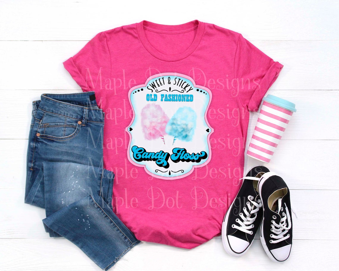 Candy Floss Label PNG Cotton Candy Sublimation Tumbler - Etsy