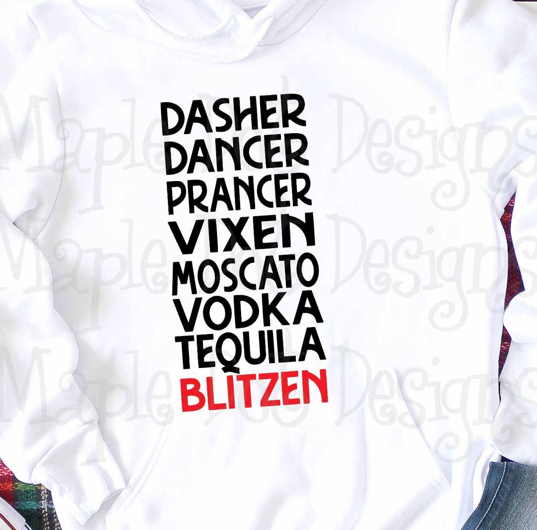 Dasher Dancer Blitzen Svg, Christmas Svg, Drunk Reindeer Svg, Christmas ...