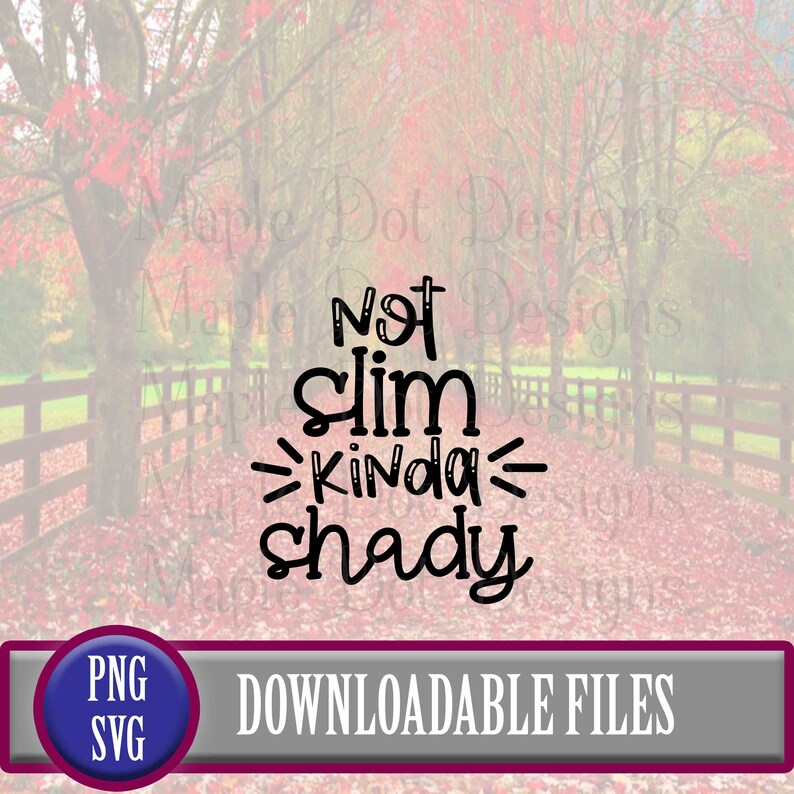Not Slim Kinda Shady Svg Shady Svg Shady Bitch Svg Funny - Etsy