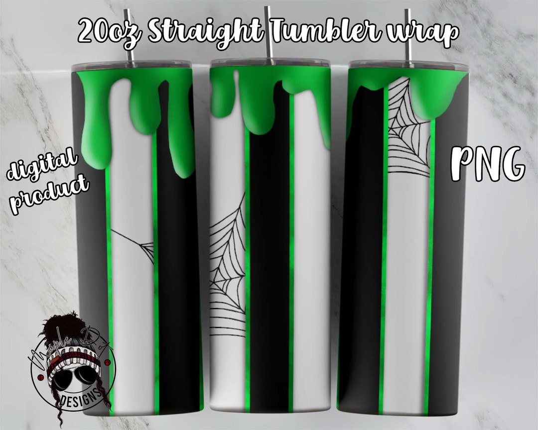 20oz Skinny Tumbler Wrap | Halloween Tumbler Wrap | Striped Halloween ...