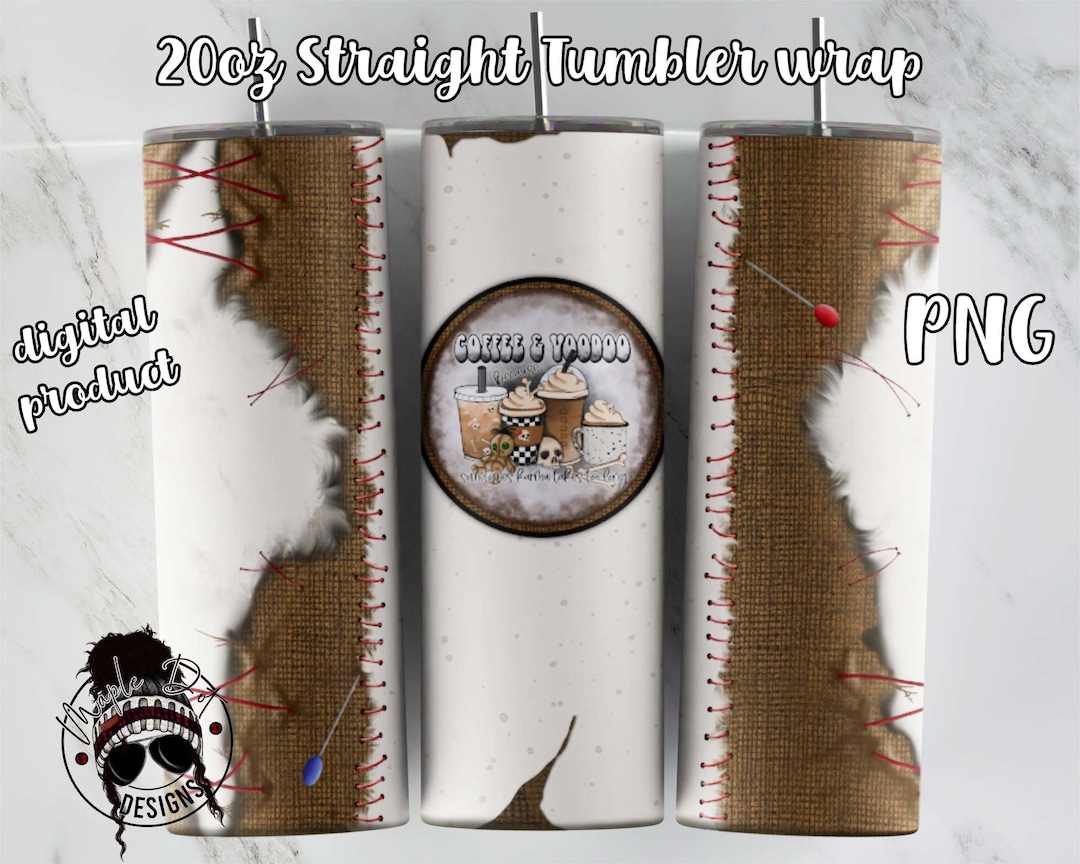 Coffee & Voodoo Tumbler Wrap 20oz Sublimation Tumbler Design Coffee ...