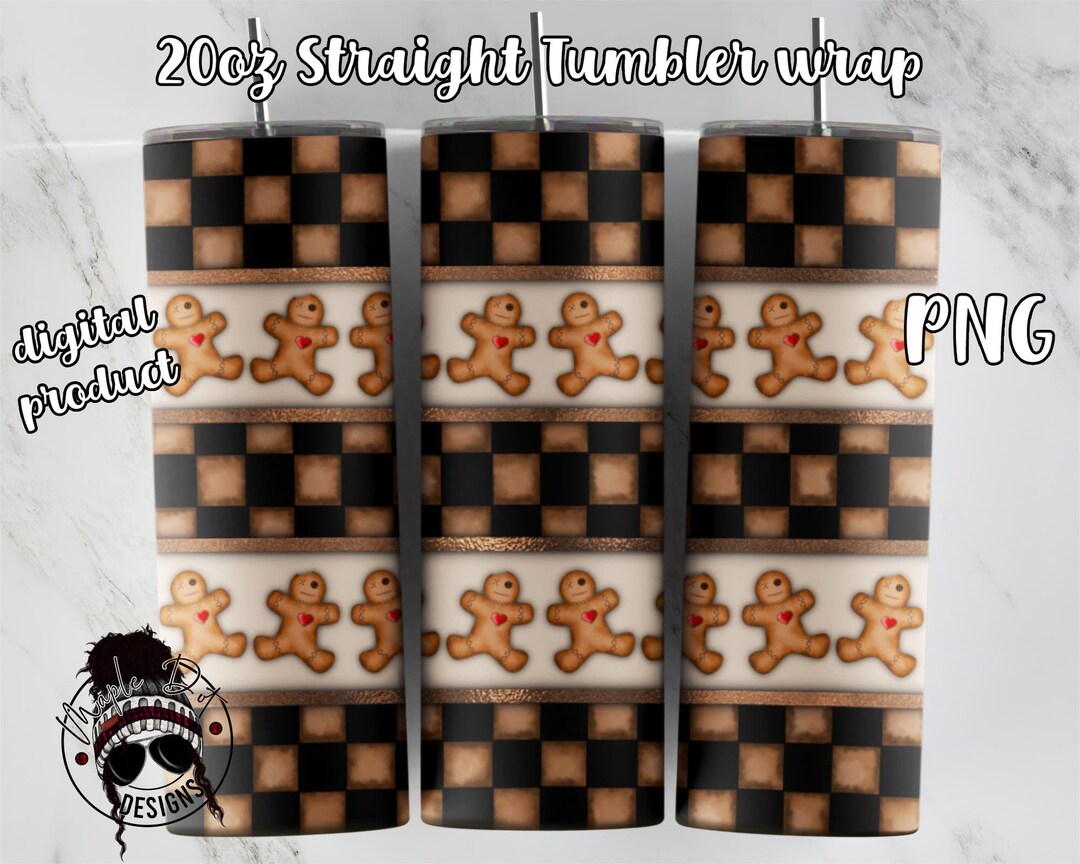 Gingerbread Voodoo Tumbler Wrap | 20oz Skinny Tumbler Wrap | Christmas ...