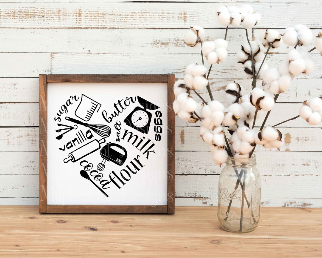 Cooking Heart SVG / Baking Love SVG / Ingredients SVG / Downloadable ...