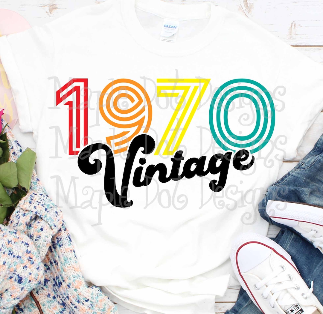 Vintage 1970 Svg, Vintage Birthday Svg, Vintage Svg, 50th Birthday Svg ...