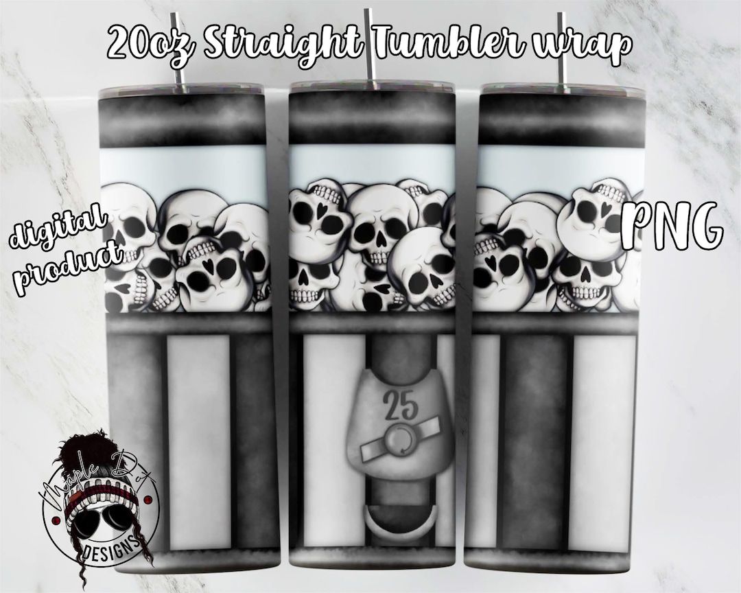Skull Gumball Machine Tumbler Wrap | Skull Tumbler Design ...