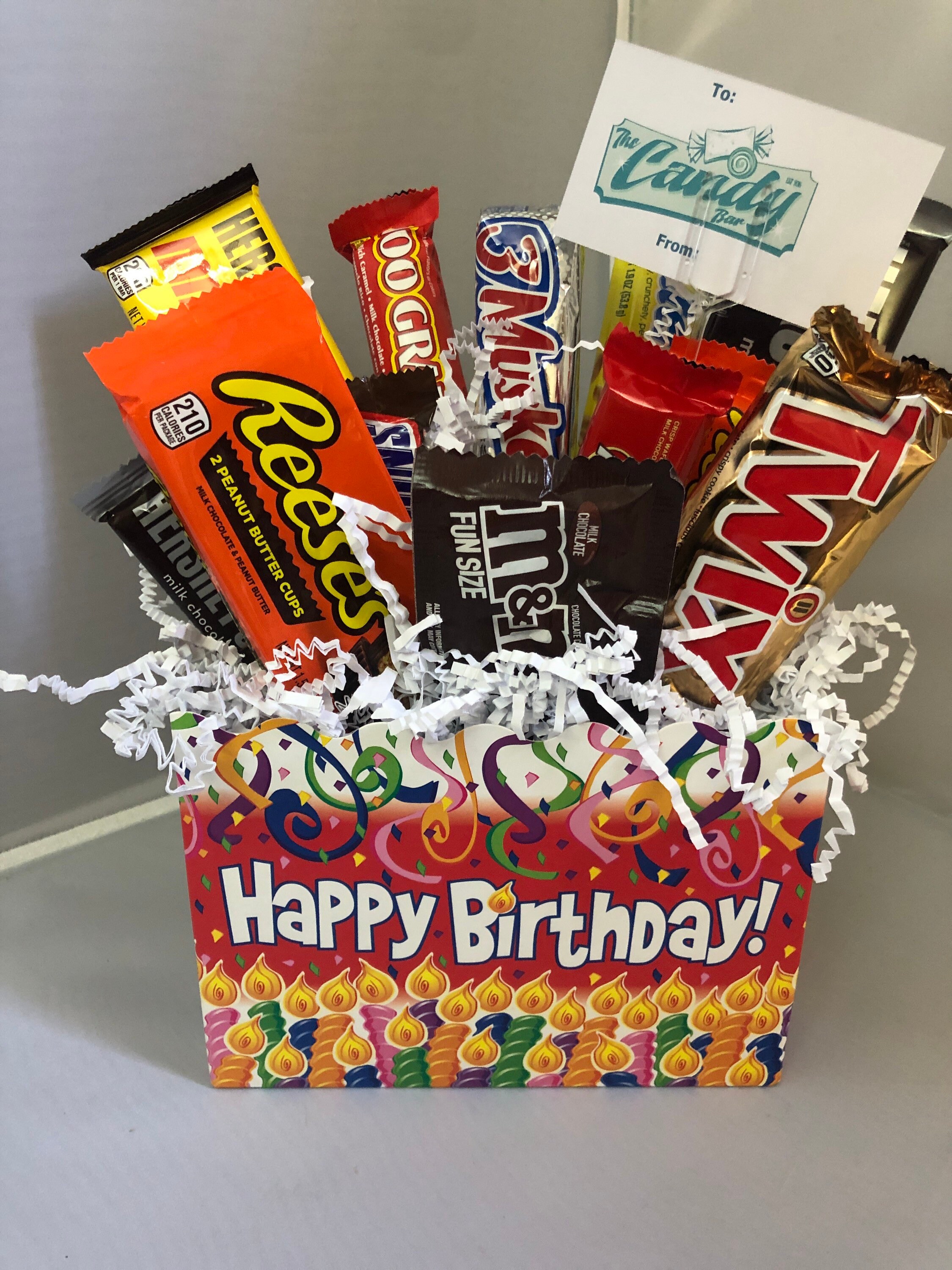 Happy Birthday Candy Arrangement Gift Box - Etsy