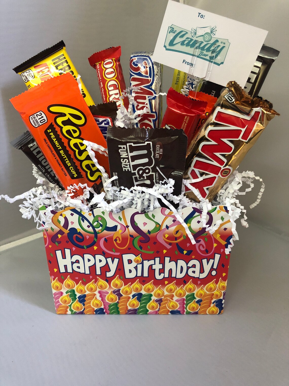 Happy Birthday Candy Arrangement Box | Etsy