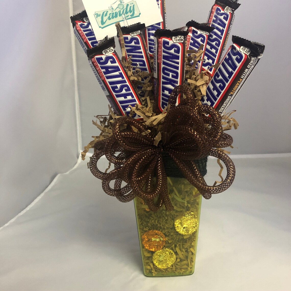 Snickers Vase Corporate Gift Candy Arrangement Chocolate Lovers Thank ...