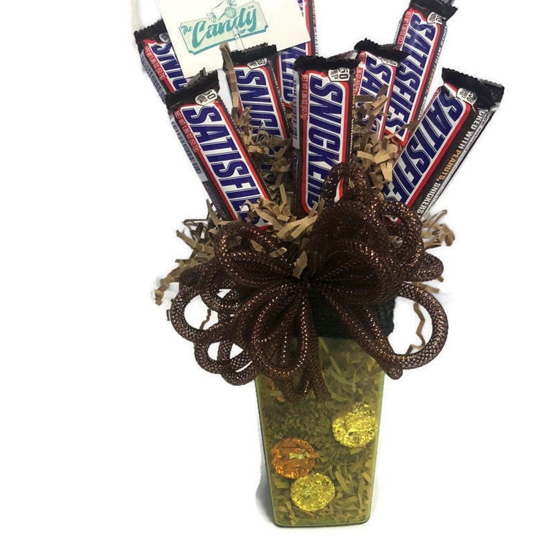 Snickers Vase - Corporate Gift Candy Arrangement Chocolate Lovers Thank ...