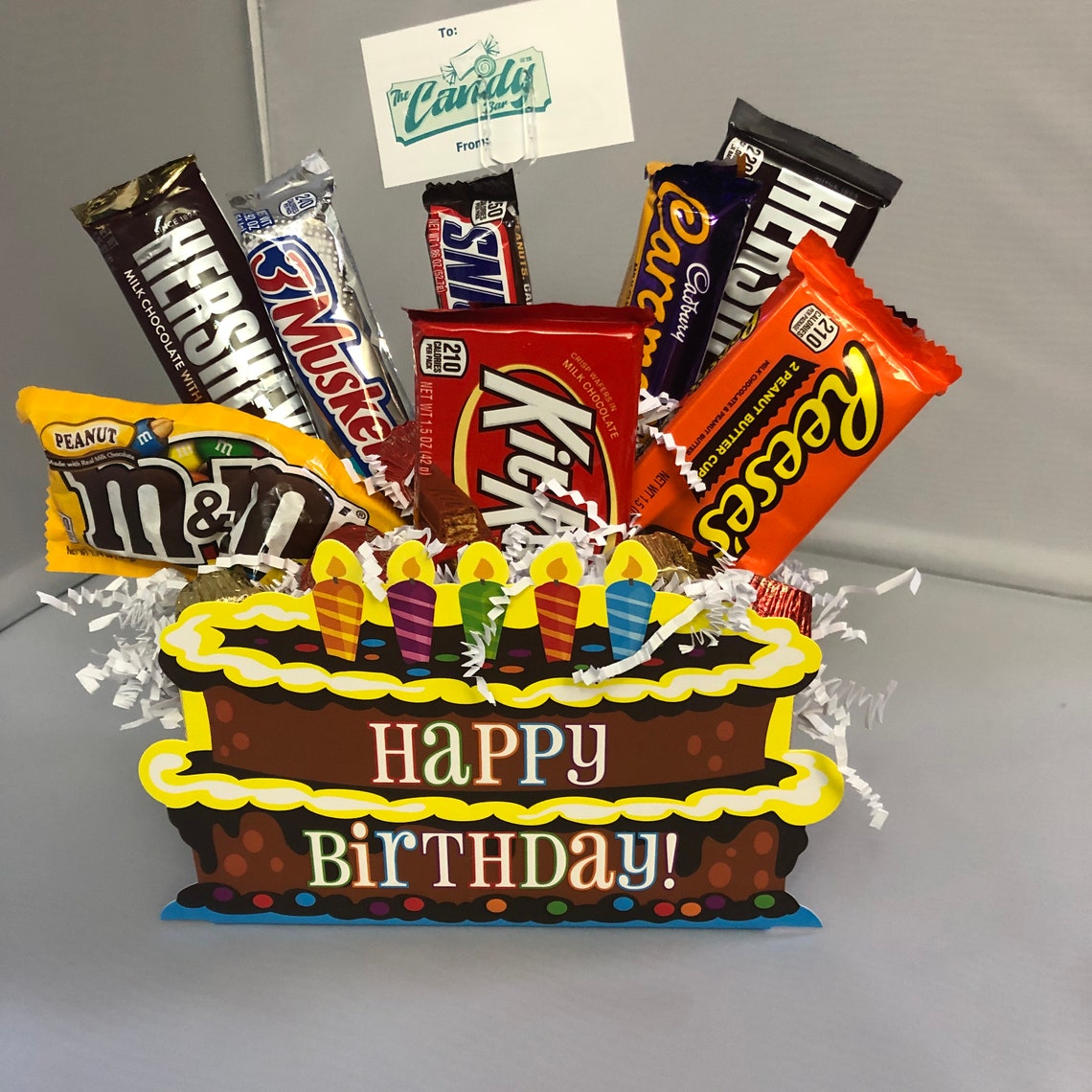 Happy Birthday Candy Arrangement Gift Box - Etsy