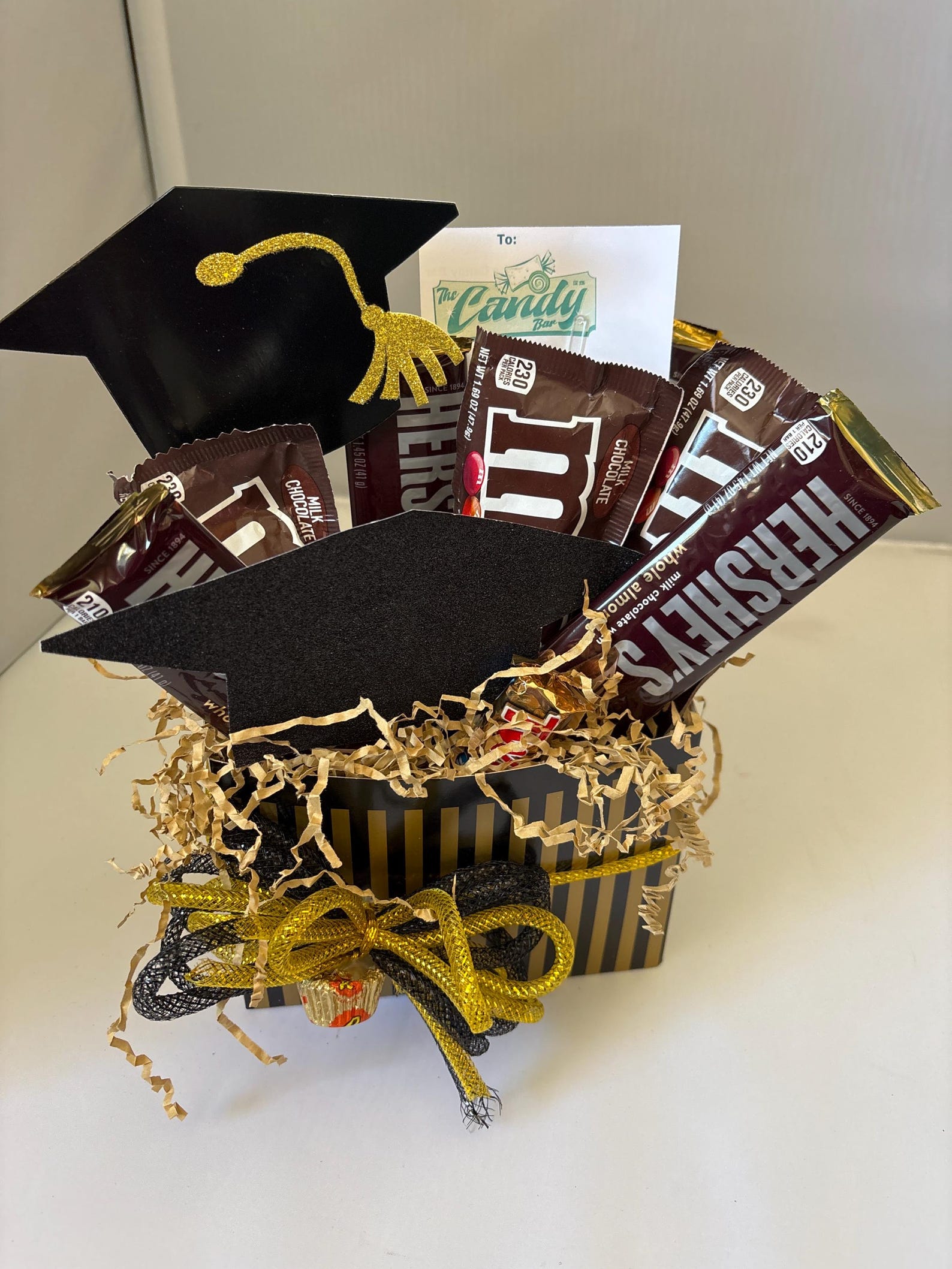 Graduation Box Black and Gold Grad Gift - Etsy