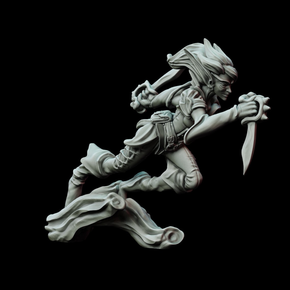 Female Elf Rogue quicksilver Miniature for - Etsy