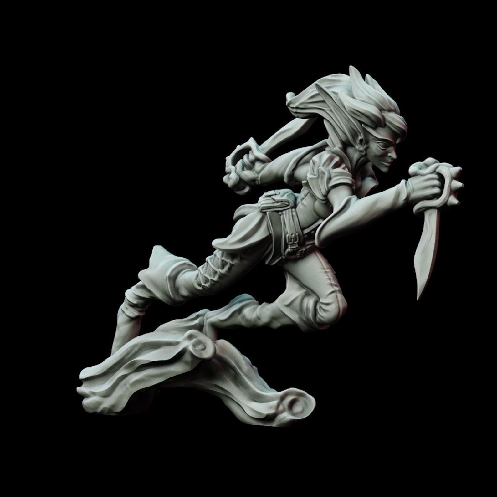 Female Elf Rogue quicksilver Miniature for - Etsy