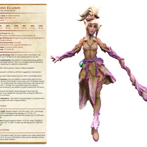 Spring Eladrin Miniature for Dungeons and Dragons - Etsy