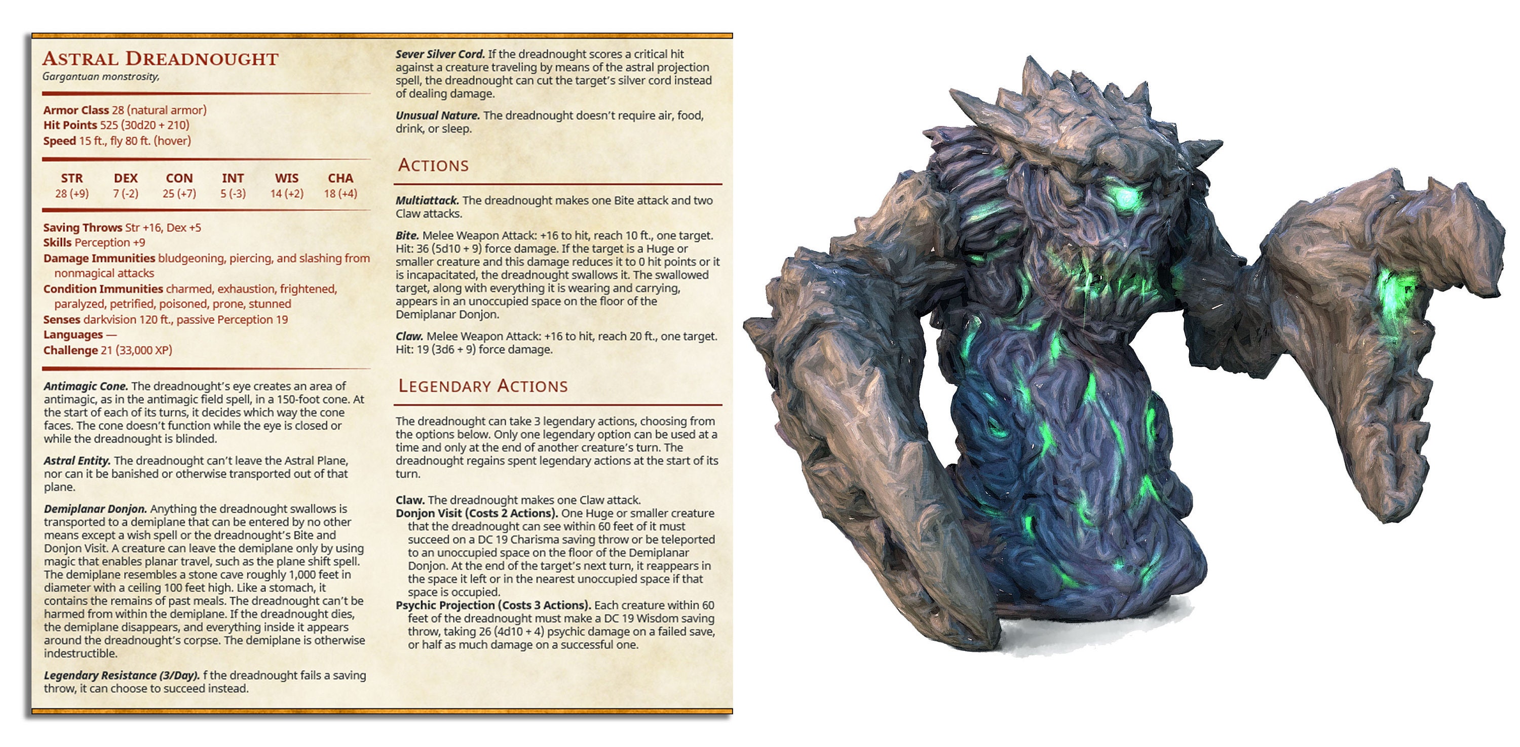 Astral Dreadnought Model for Dungeons and Dragons - Etsy