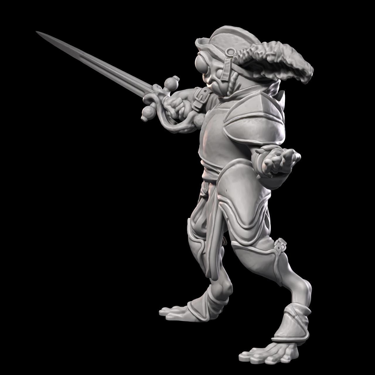 Frog Knight, Bullywug Warlord Miniature for Dungeons and Dragons - Etsy