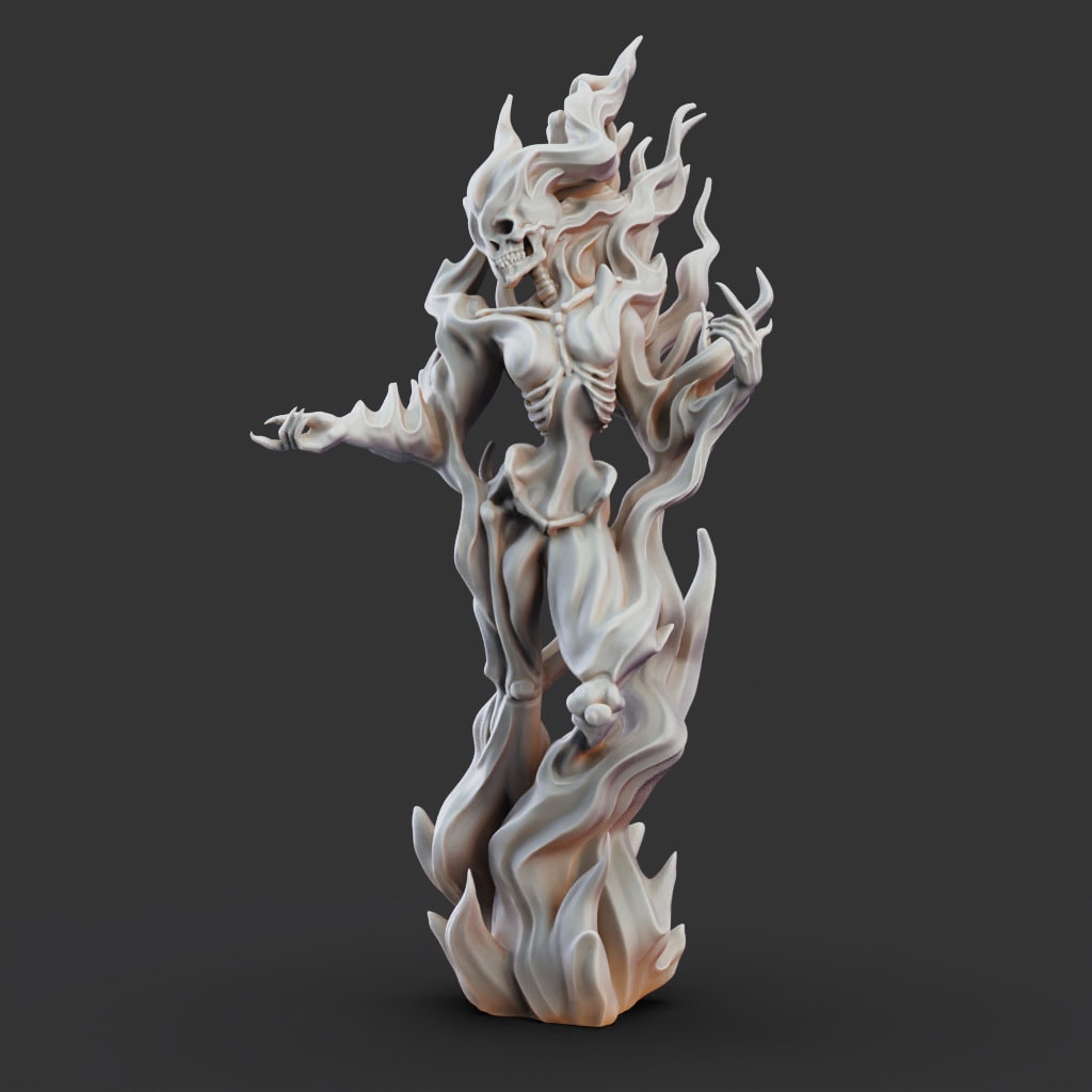 Lady of Fire Miniature for Dungeons and Dragons | Etsy