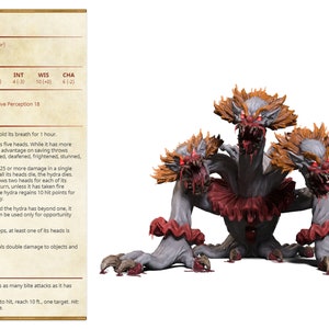 Clown Hydra Miniature for Dungeons and Dragons - Etsy