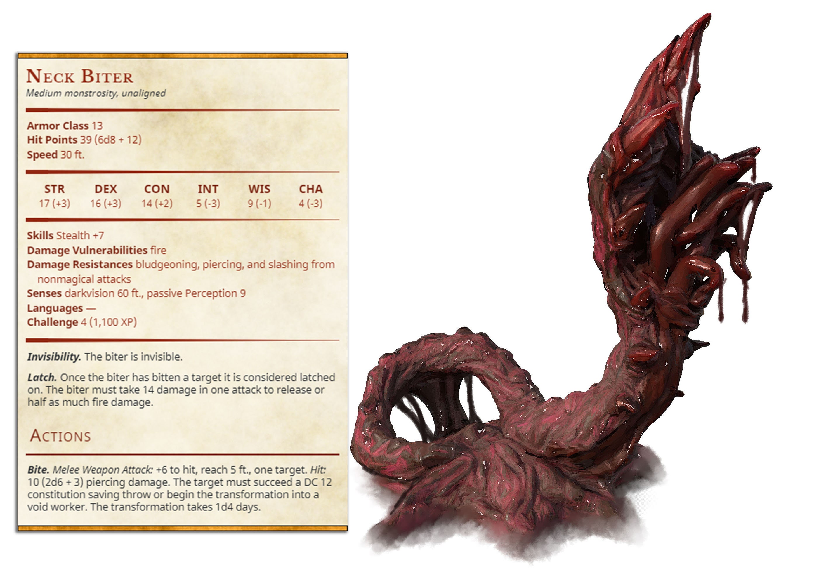 Neck Biter Models for Dungeons and Dragons Pathfinder - Etsy