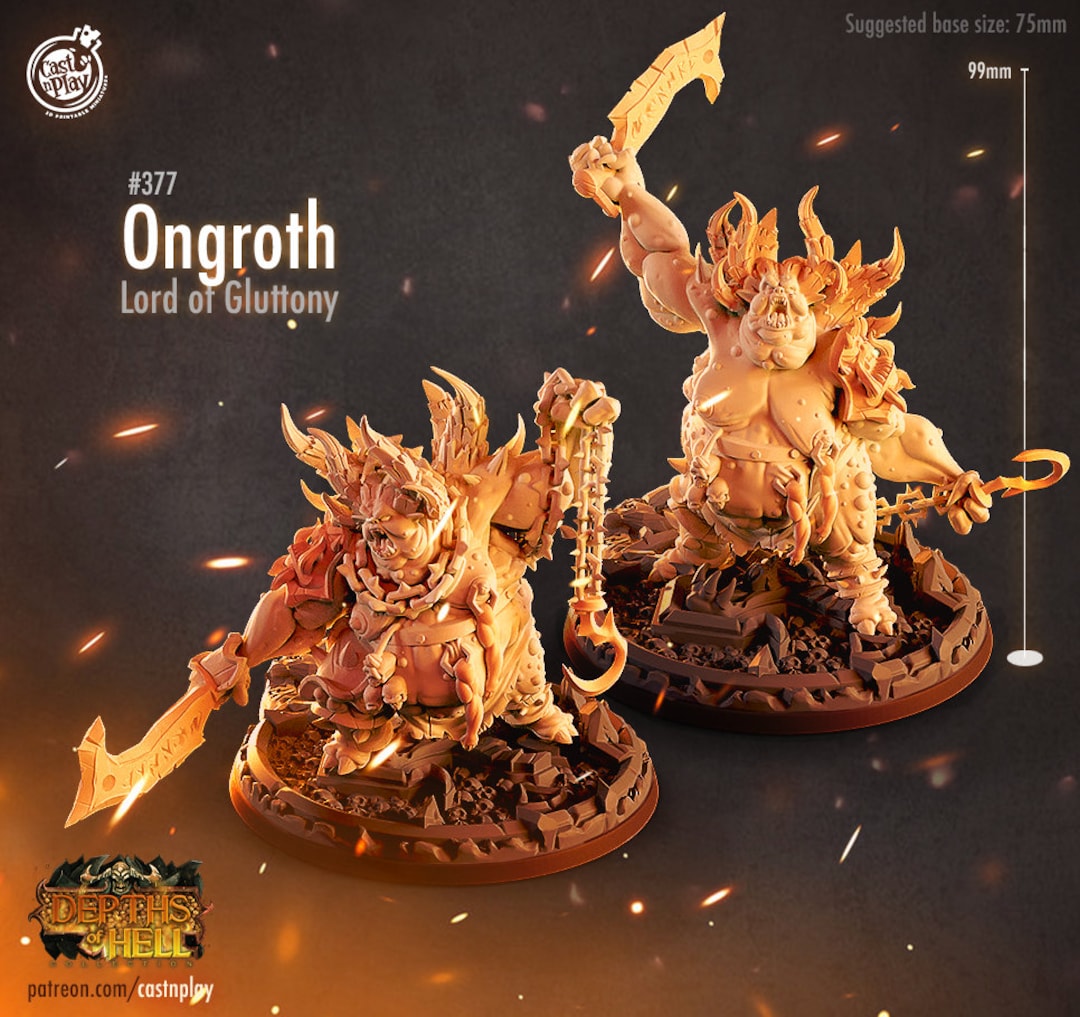 Lord of Gluttony "ongroth" for Dungeons and Dragons | Pathfinder - Etsy