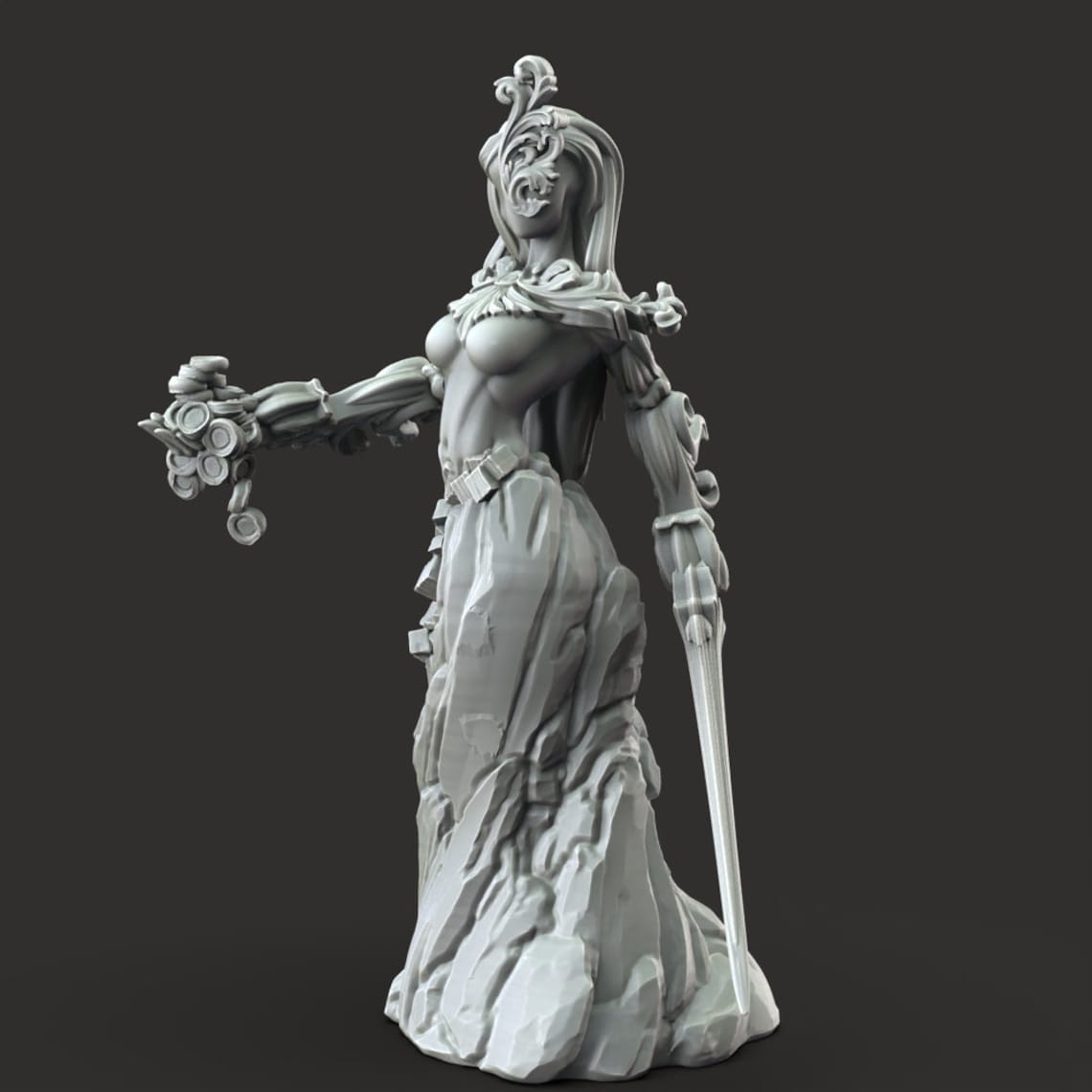 Gilded Golem Model for Dungeons and Dragons | Pathfinder - Etsy