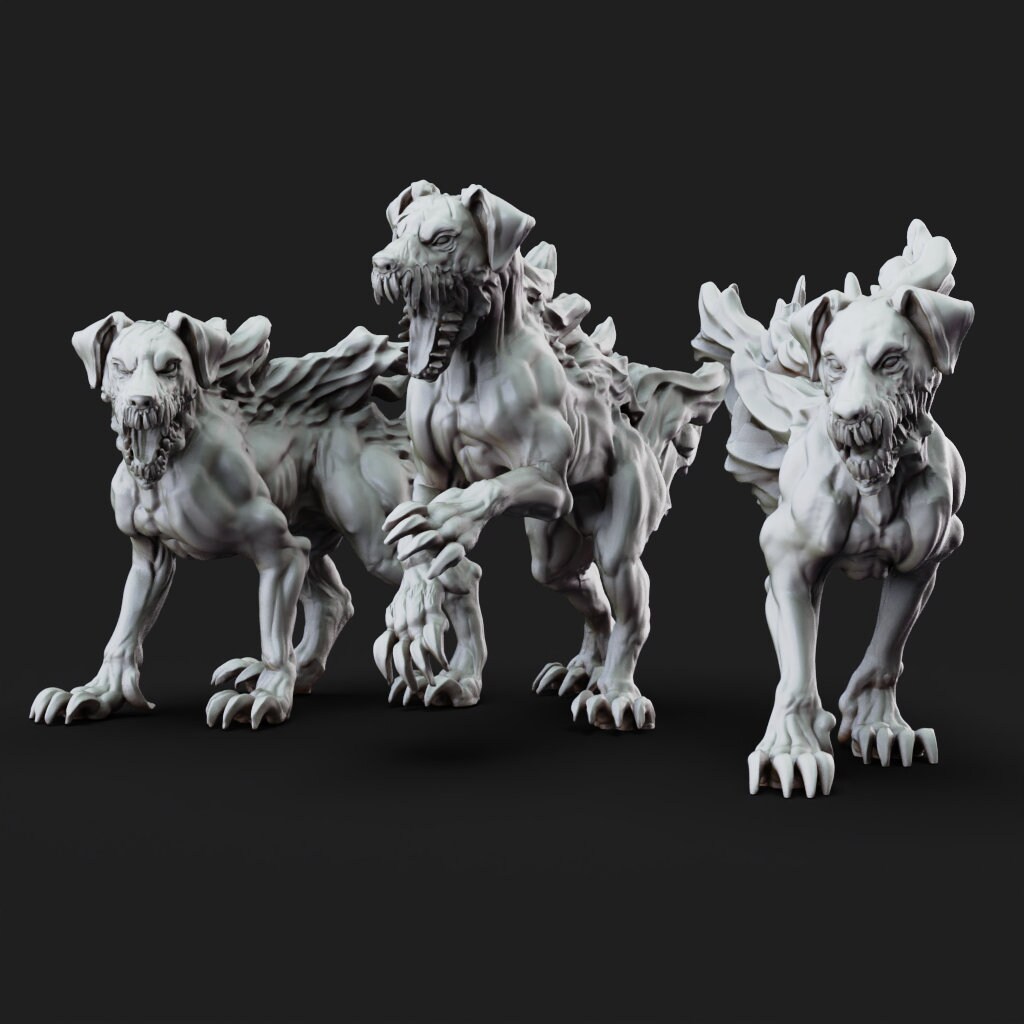 Shadow Mastiff Miniatures for Dungeons and Dragons - Etsy