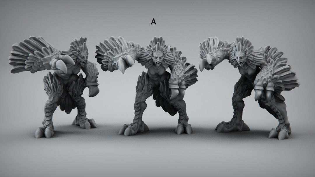Harpy Miniature for Dungeons and Dragons - Etsy