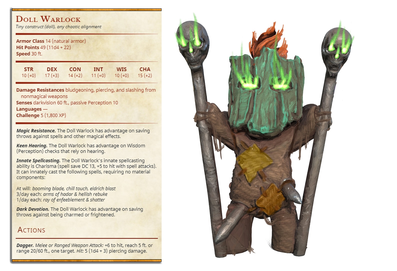 Voodoo Dolls 5-pack Models for Dungeons and Dragons - Etsy