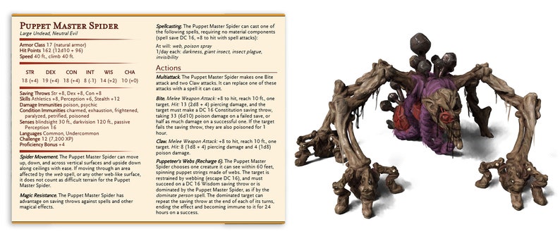 Reanimated Puppet Master, Spider Form for Dungeons and Dragons ...