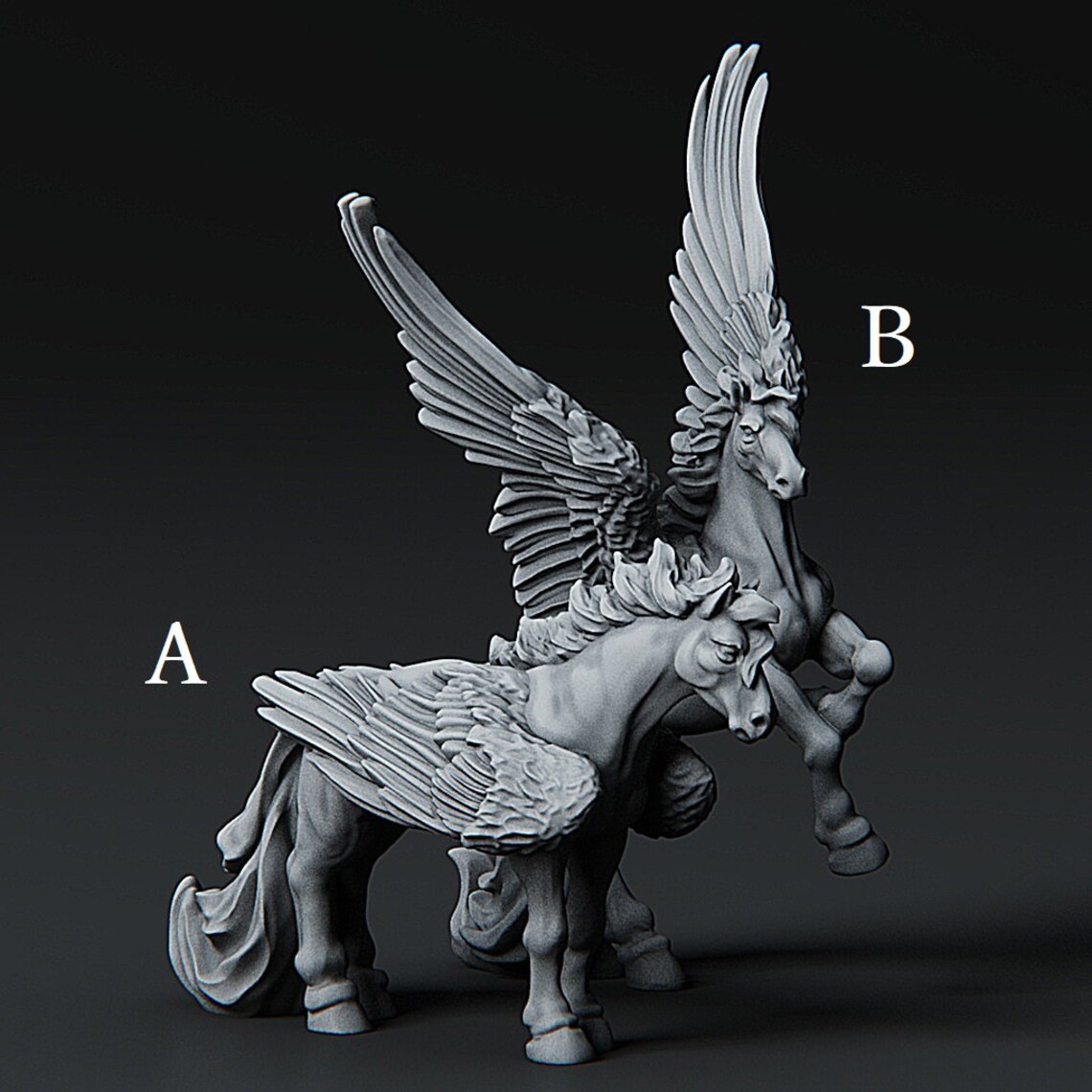 Pegasus Miniature for Dungeons and Dragons | Pathfinder - Etsy