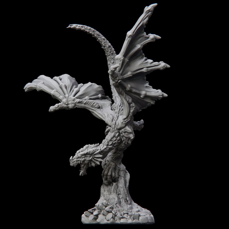 Red Dragon With Gith Rider Miniature for Dungeons and Dragons - Etsy