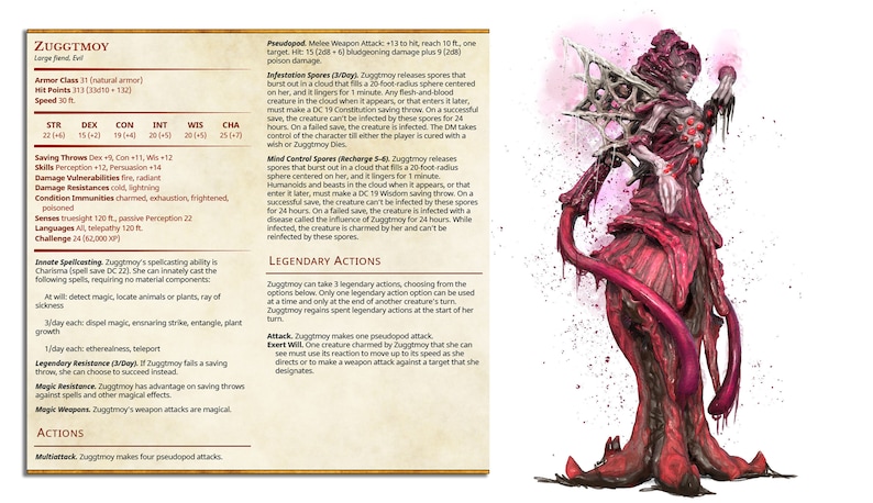 Zuggtmoy Model for Dungeons and Dragons - Etsy