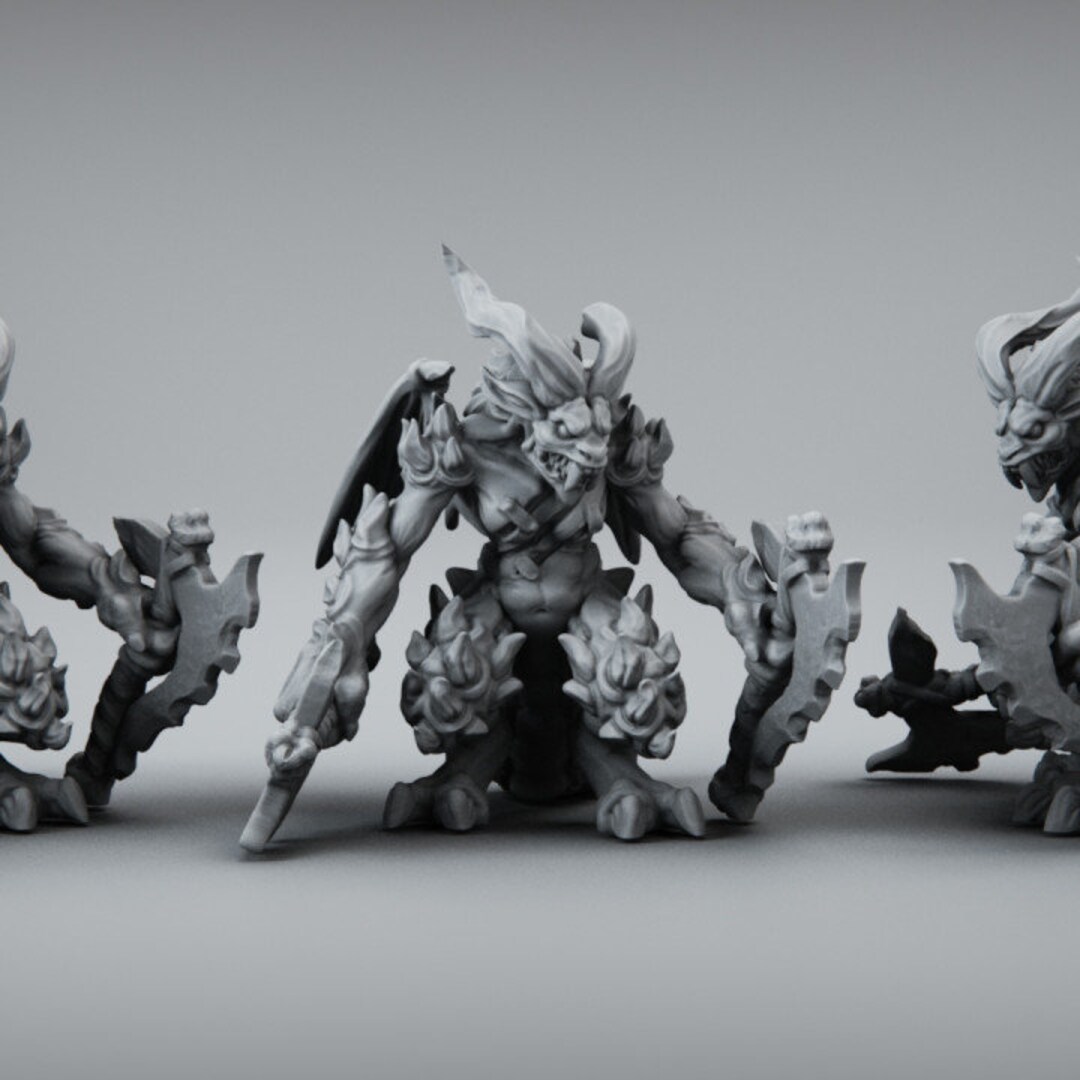 3-pack Demi Fiend Miniatures for Dungeons and Dragons - Etsy