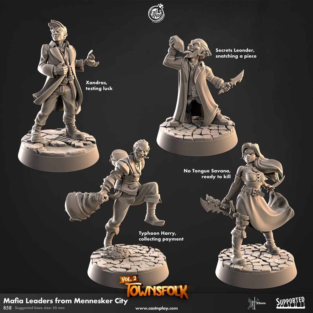 Intriguing Mafia Bosses for Dungeons and Dragons - Mennesker City Minis ...