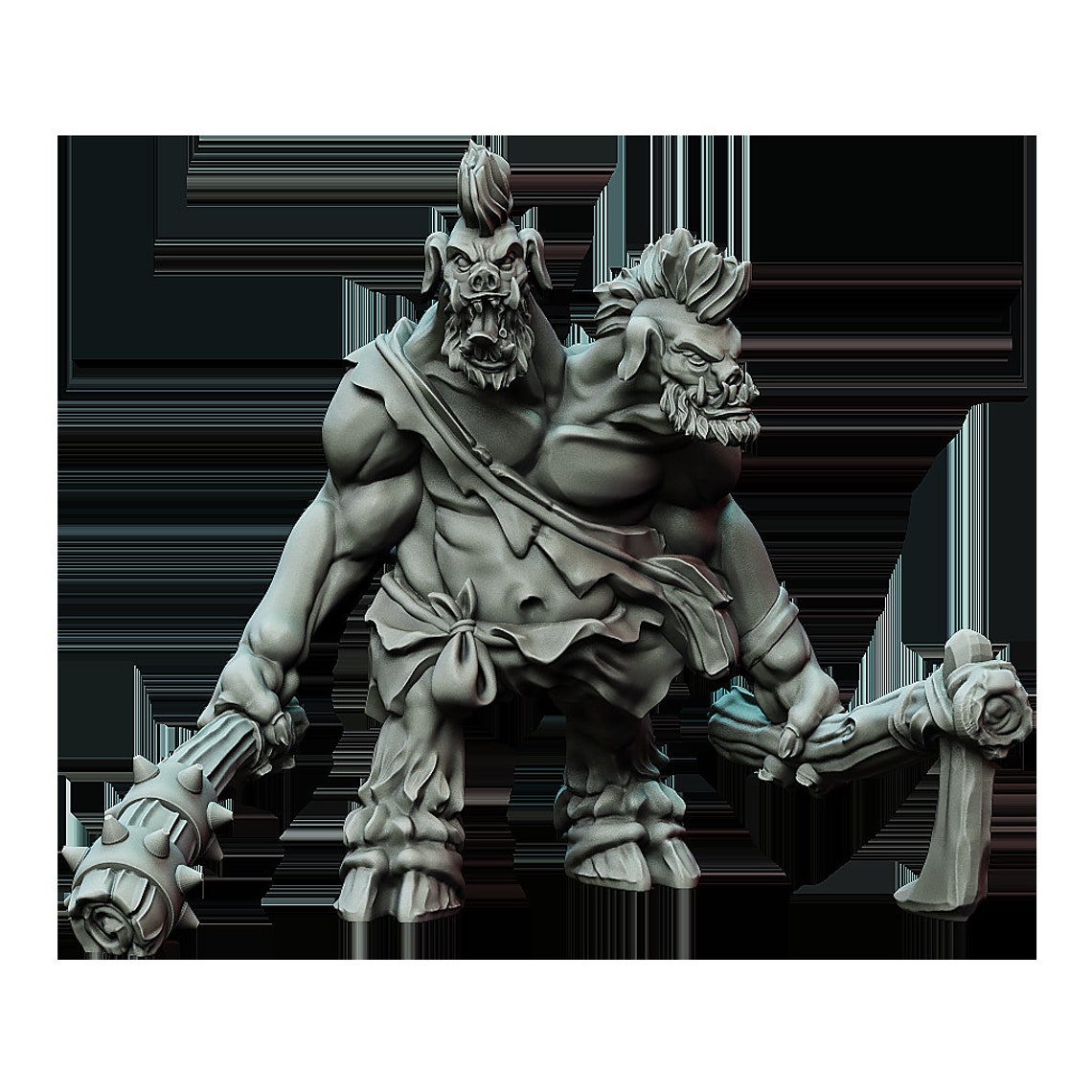 Ettin Miniature for Dungeons and Dragons - Etsy Ireland