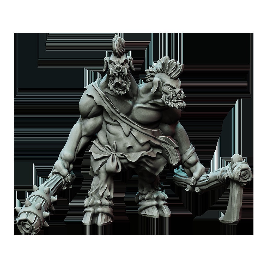 Ettin miniature for Dungeons and Dragons | Etsy