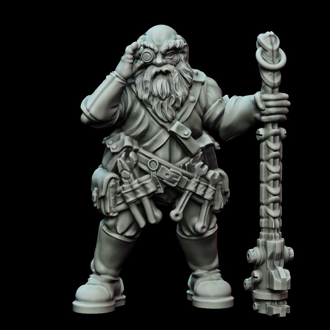 Dwarf Male Artificer Battlesmith Miniature for Dungeons and Dragons - Etsy