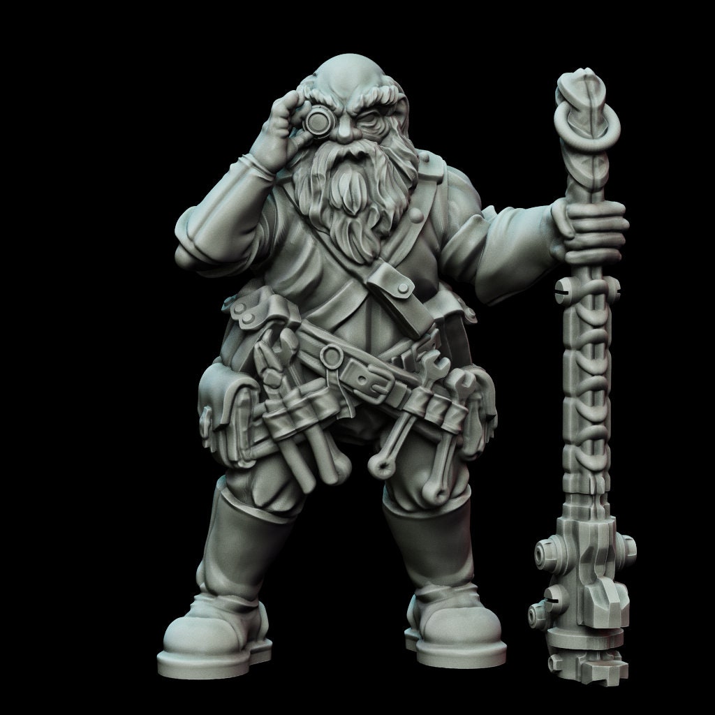 Dwarf Male Artificer Battlesmith Miniature for Dungeons and - Etsy