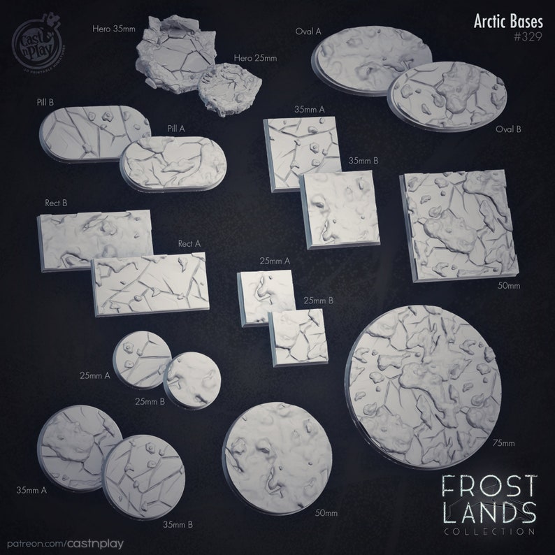 Bases - Arctic "frost Lands Collection" by Castnplay - Etsy