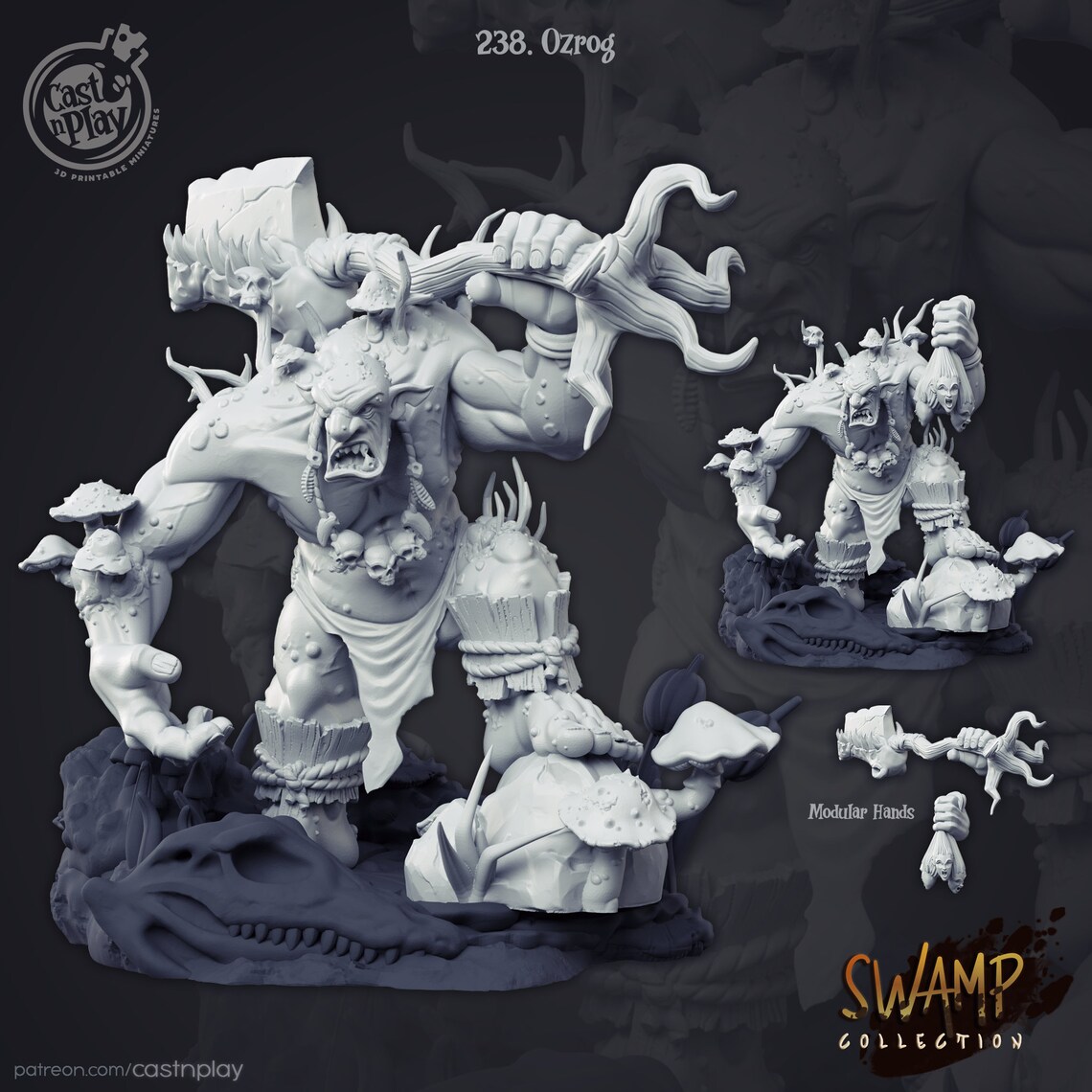 Swamp Troll ozrog Miniature for Dungeons and | Etsy