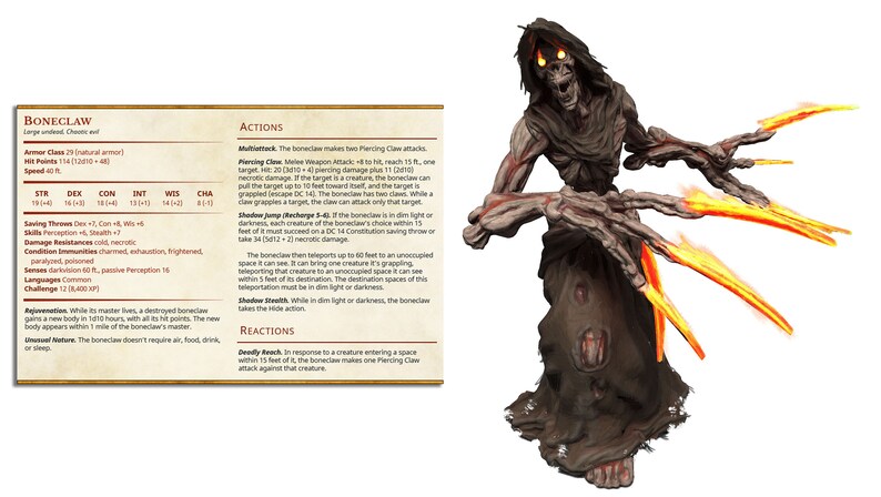 Bone Claw Model for Dungeons and Dragons - Etsy