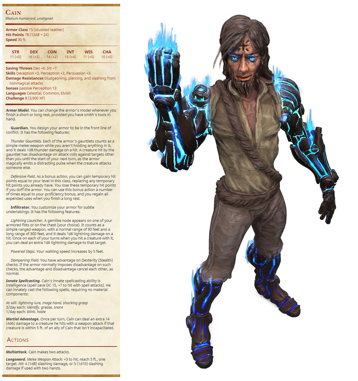 SCP-073 "cain" Model for Dungeons and Dragons - Etsy