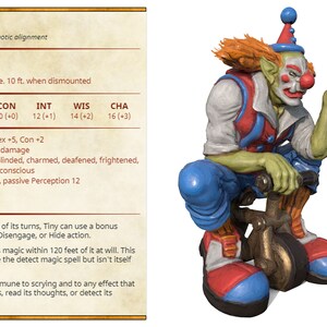 Tiny the Clown Miniature for Dungeons and Dragons - Etsy